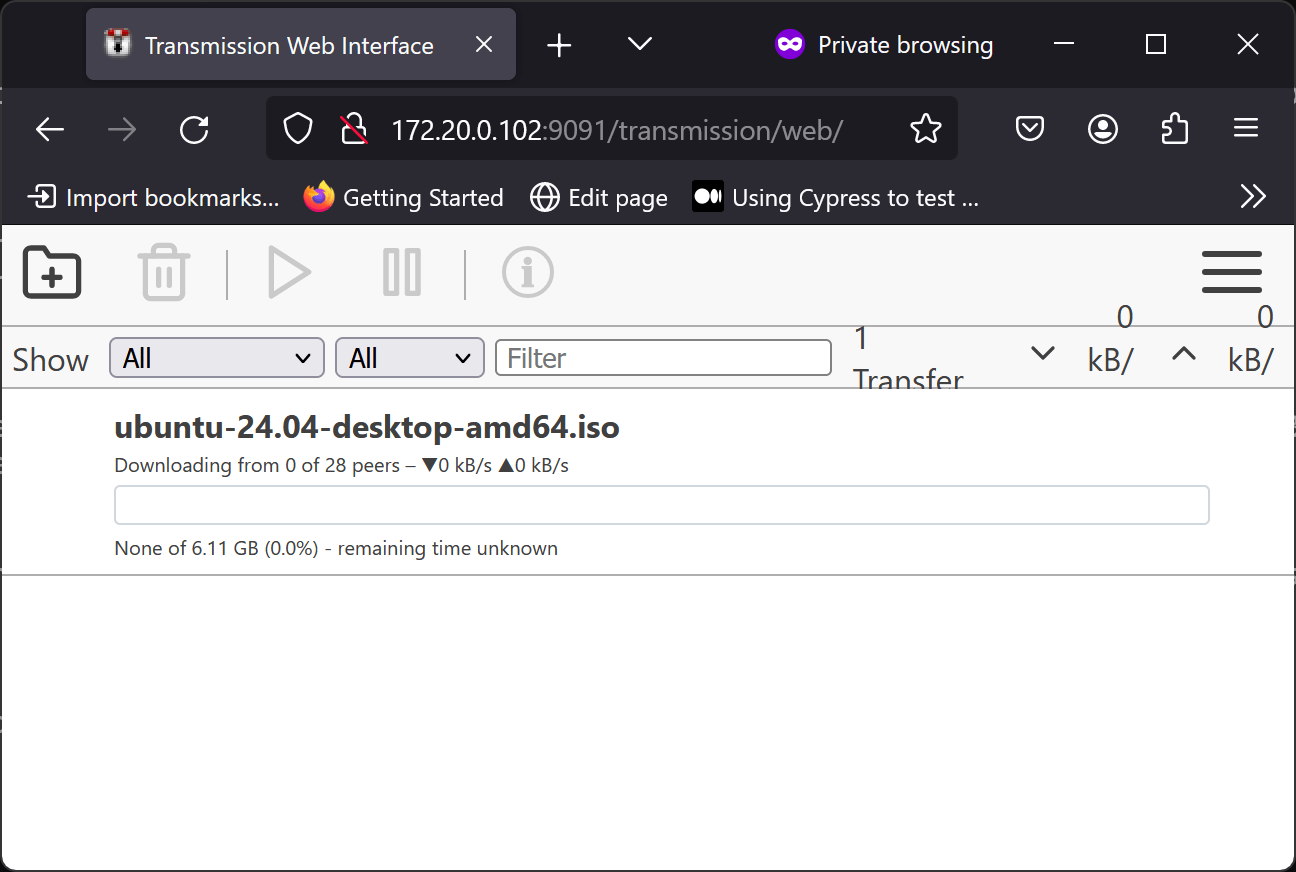 Transmission BitTorrent Seedbox - Documentation